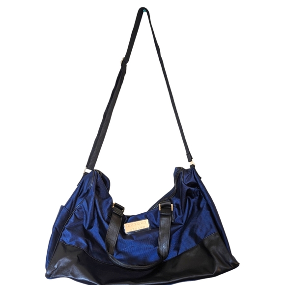 Chrome Azzaro | Bags | Chrome Azzaro Duffle Bag Navy Blue Black | Poshmark